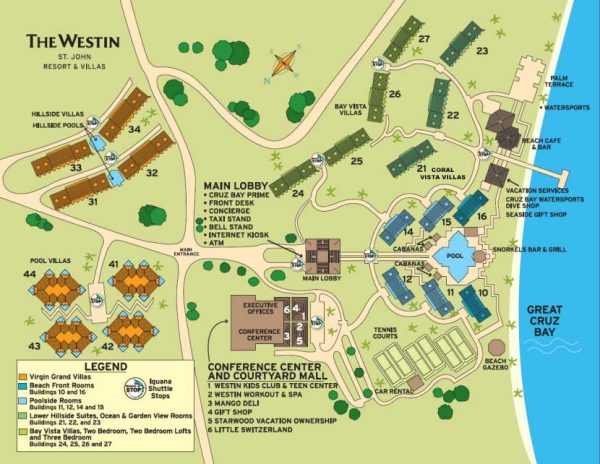 Westin St. John Location & Map - Om Villas
